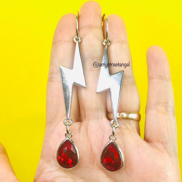 Hand Crafted | Jewelry | Y2k Lightning Bolts Hoops Earrings Dangling ...